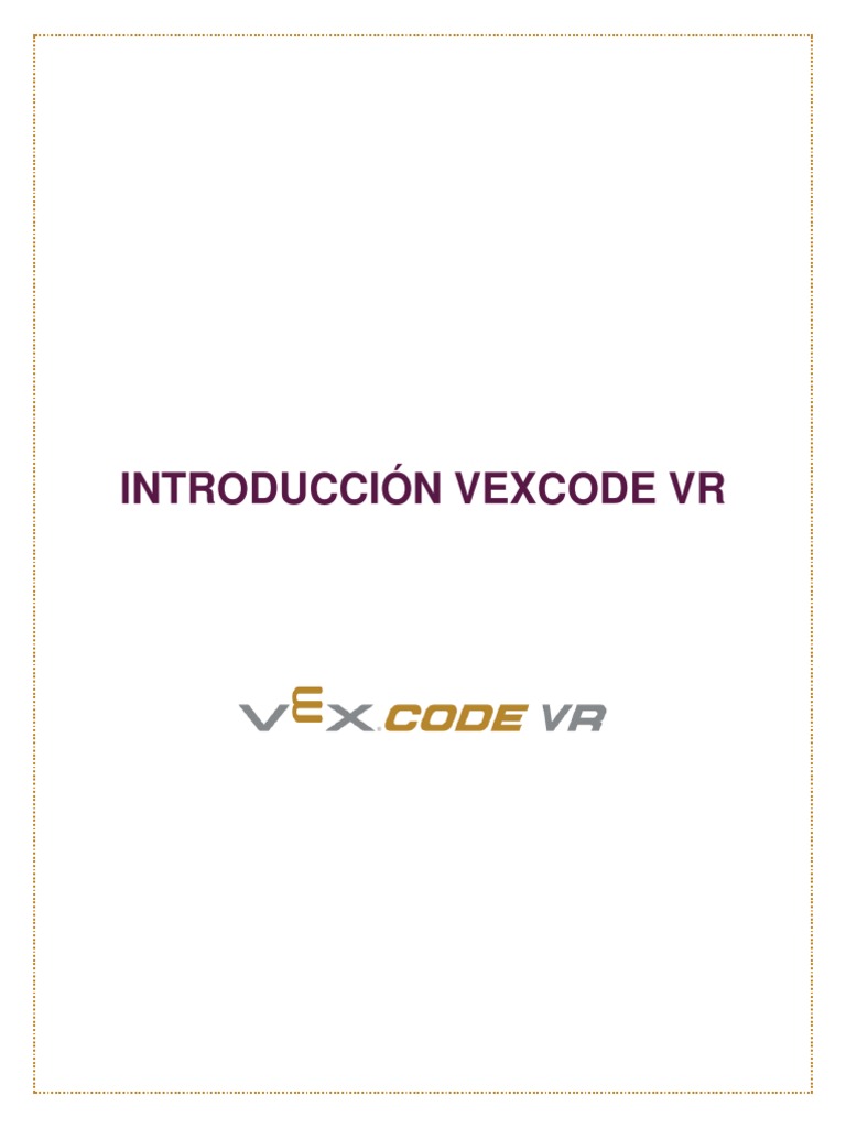 01V.P Introducción VEXCODE VR | PDF | Realidad virtual | Robot