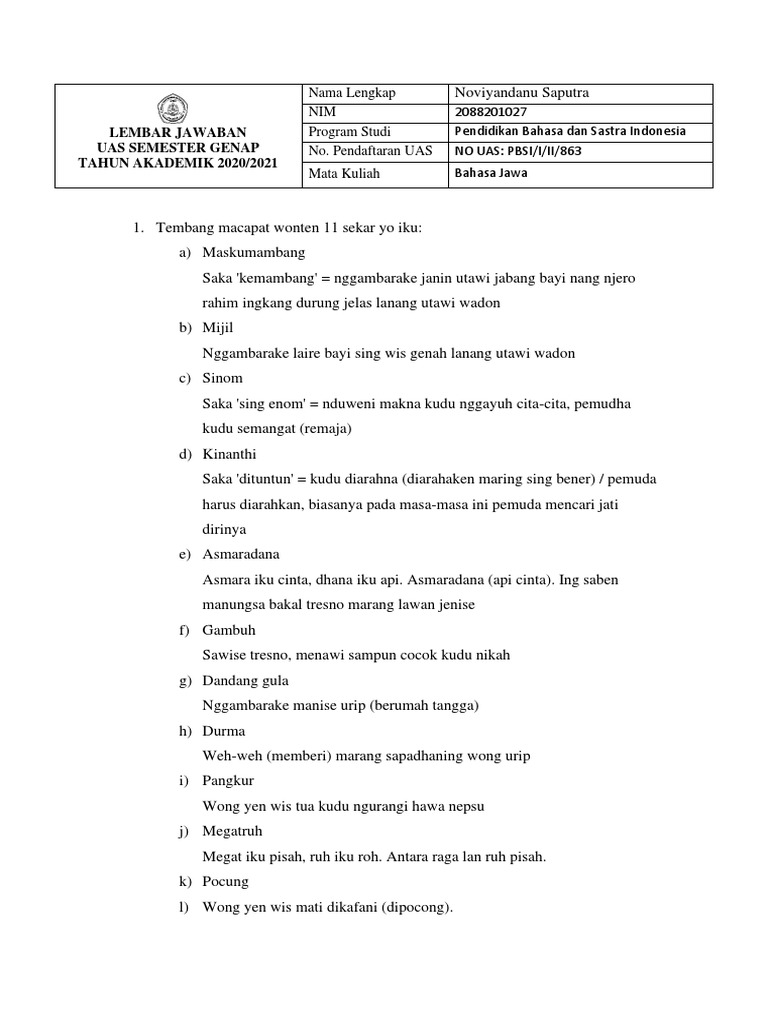 Bahasa Jawa | PDF