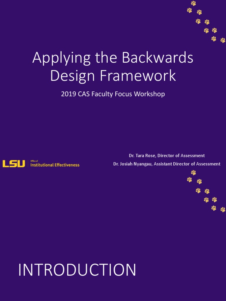Backward Design Framework Overview | PDF | Rubric (Academic ...