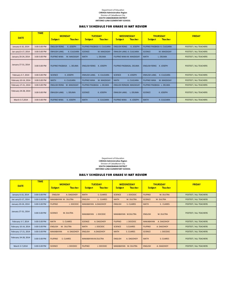 Nat Action Plan and Review Schedule 2014 | PDF | Worksheet | Behavior ...