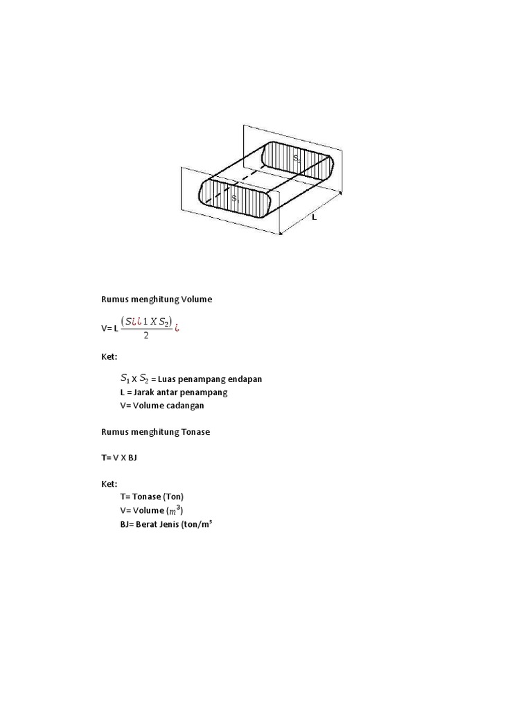 Rumus Volume dan Tonase Cadangan | PDF | Metode & Bahan Ajar | Seni