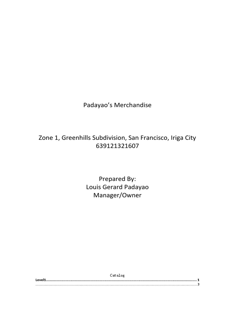 Business Plan in Entrepreneurship 12 | PDF