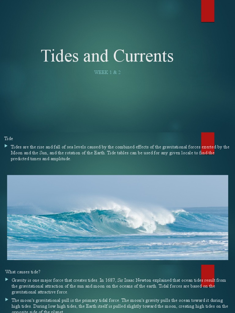 Tides and Currents: Week 1 & 2 | PDF | Tide | Atlantic Ocean