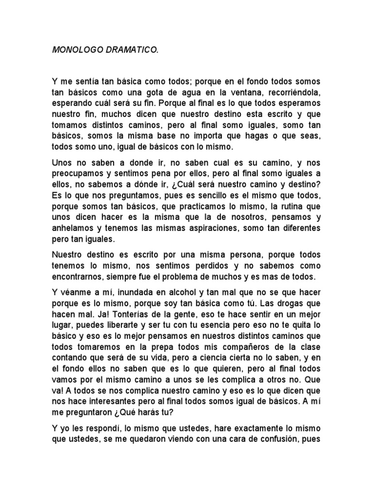 Monologo Dramatico | PDF
