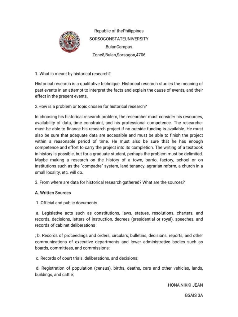 Historical Research Guide | PDF