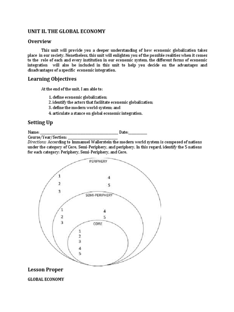 Unit 2-The Global Economy | PDF | Free Trade | Protectionism