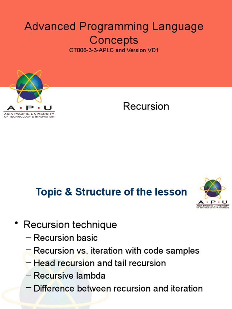 Recursion Techniques In Advanced Programming Languages Head Recursion Tail Recursion And 7711