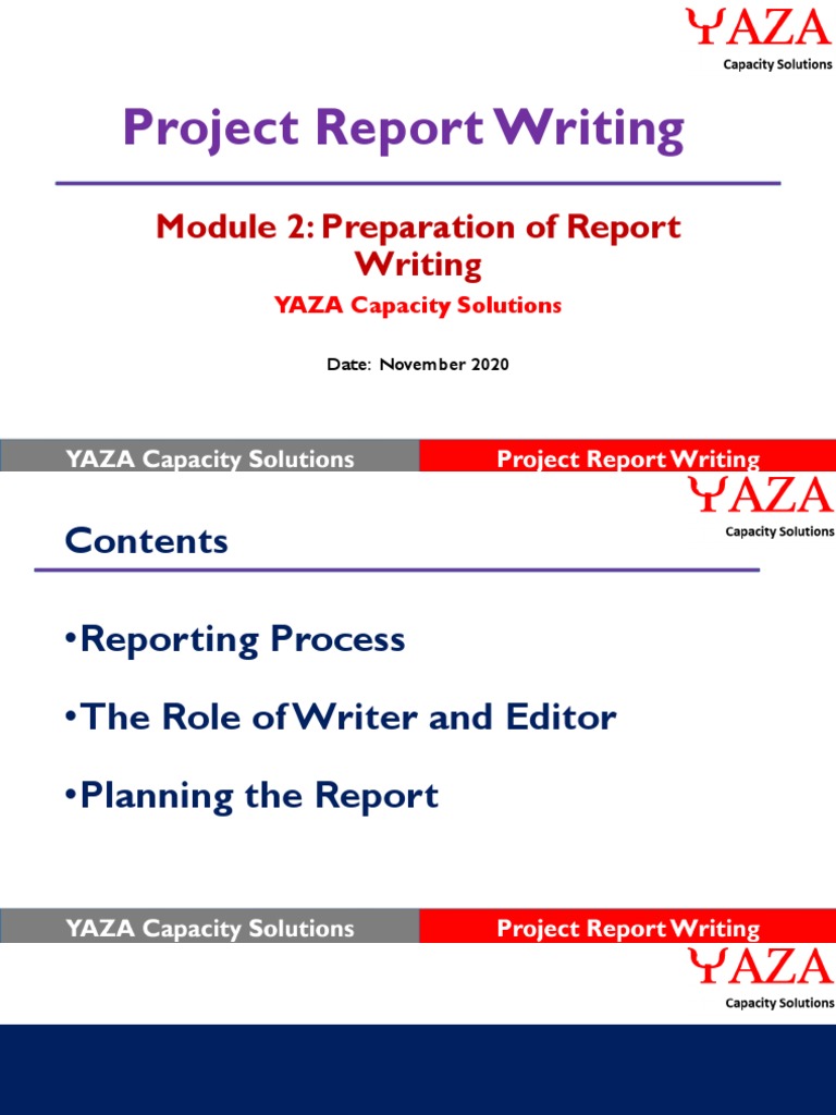 Session 2 - Preparation of Report Writing | PDF | Writers | Editing