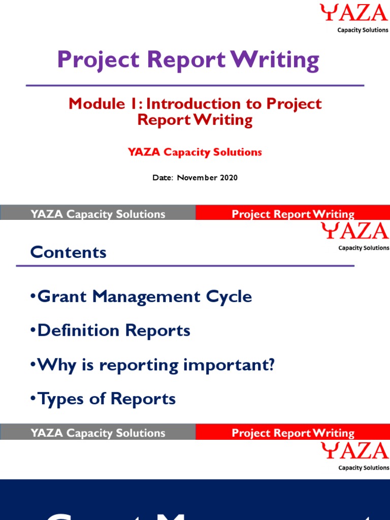 Introduction to Project Report Writing | PDF | Business