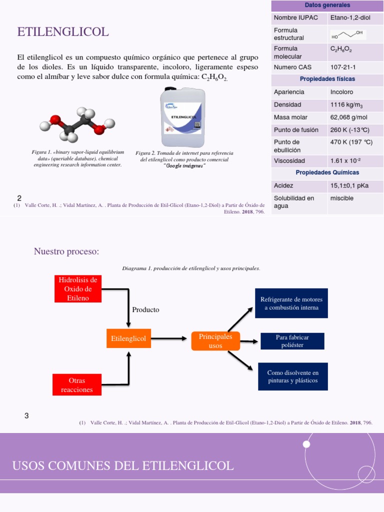 Producción de Etilenglicol | PDF | Química Física | Compuestos orgánicos