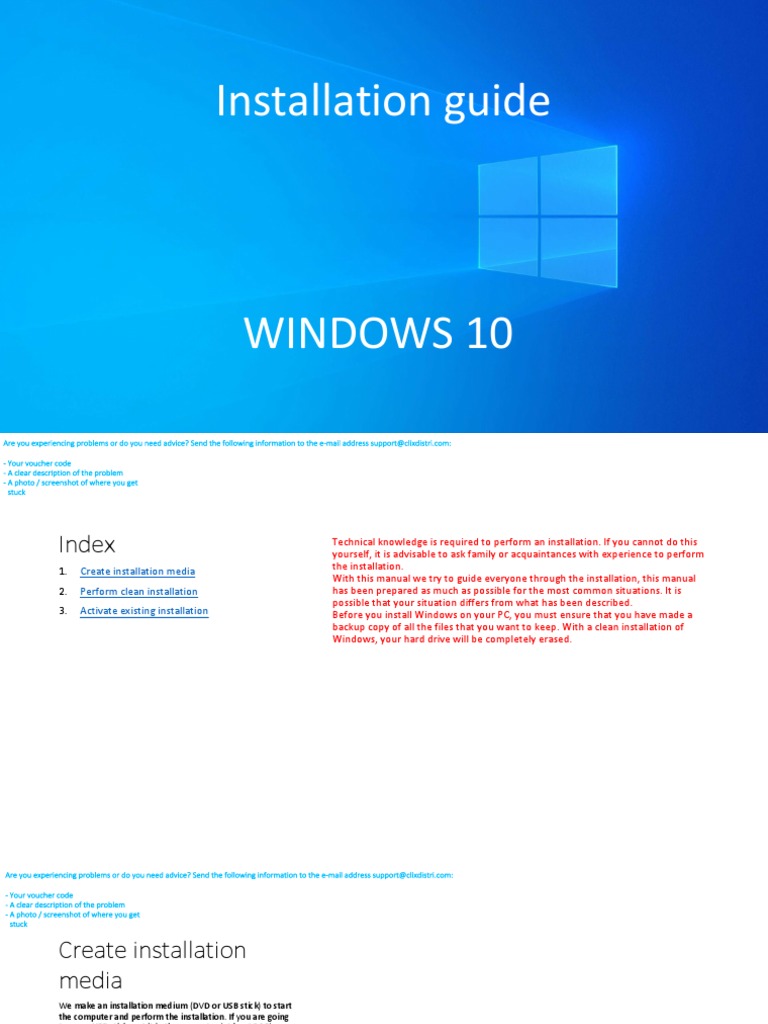 Installation Guide Windows 10 EN | PDF | Screenshot | Booting