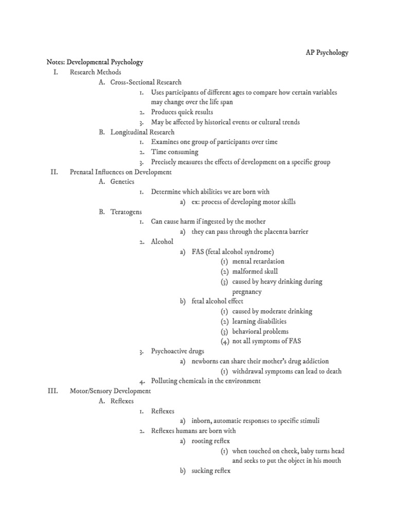 AP Psych - Developmental Psychology | PDF | Attachment Theory | Morality