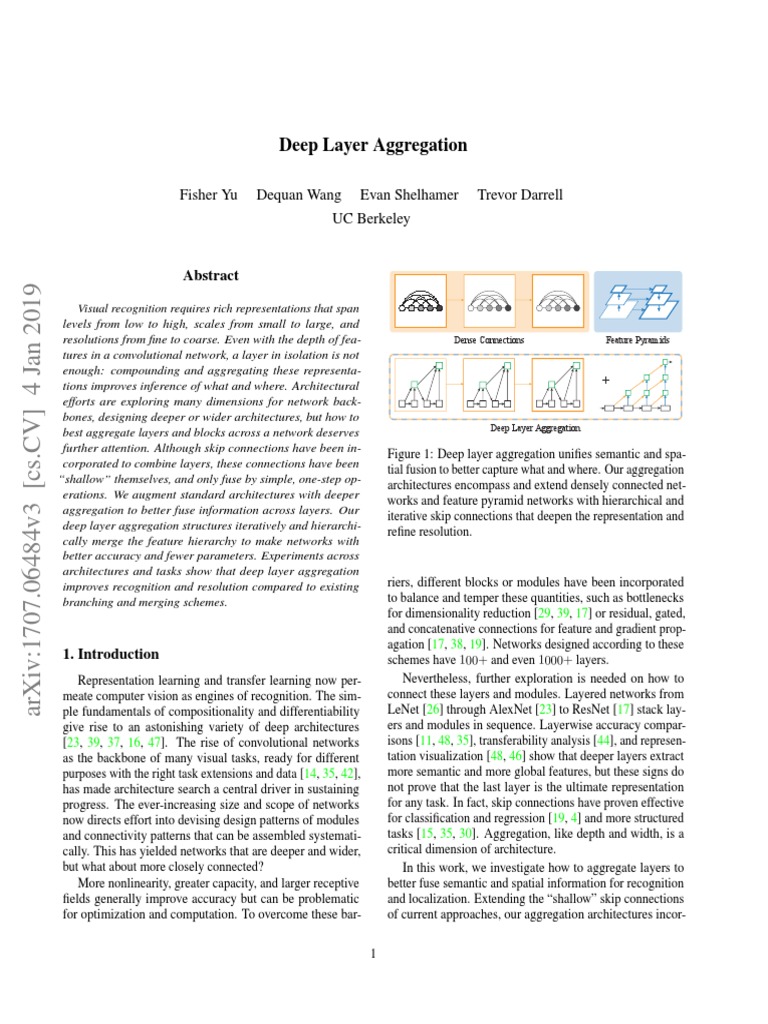 Deep Layer Aggregation | Download Free PDF | Cybernetics | Applied ...