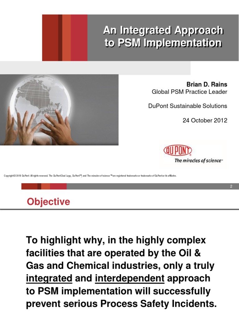 An Integrated Approach To PSM Implementation Dupont | PDF | Risk | Risk ...