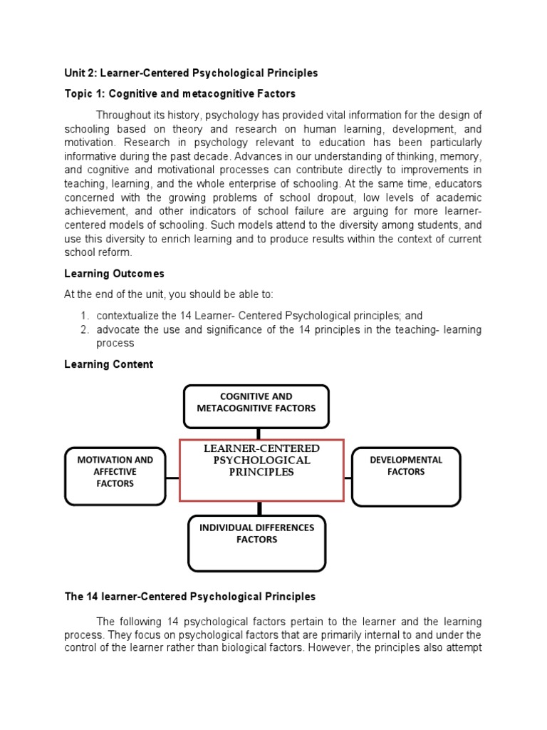 Chapter 1 Unit 2 | PDF | Learning | Educational Assessment