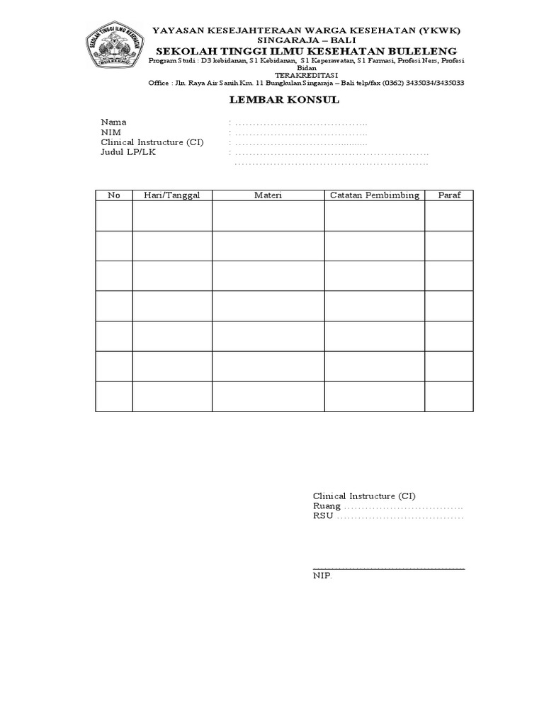 Lembar Konsul Ci Dan CT | PDF