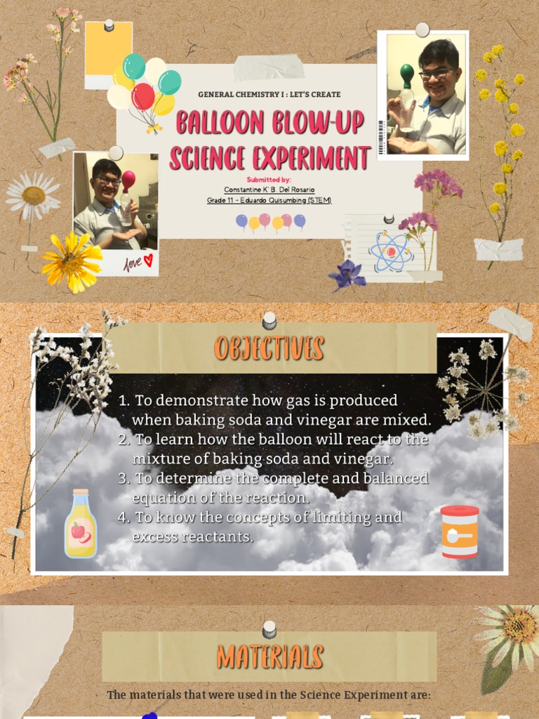 Balloon Blow-Up Science Experiment | PDF | Sodium Bicarbonate | Chemistry