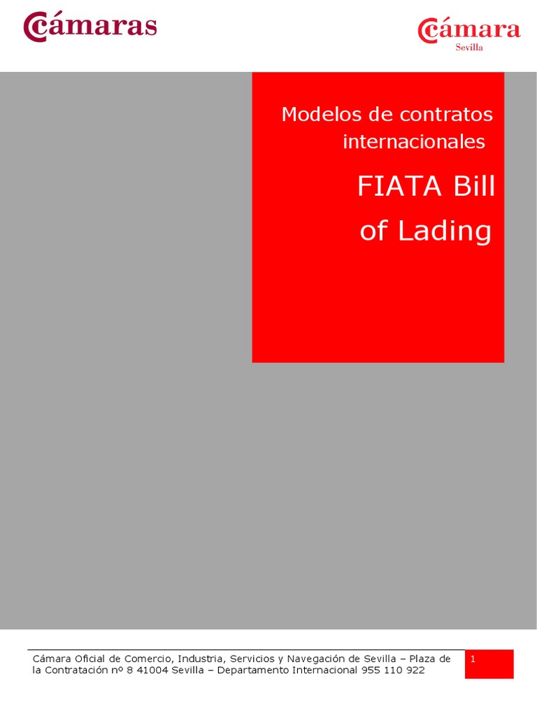 Modelo-de-FIATA Bill of Lading | PDF | Insurance | Legal Liability