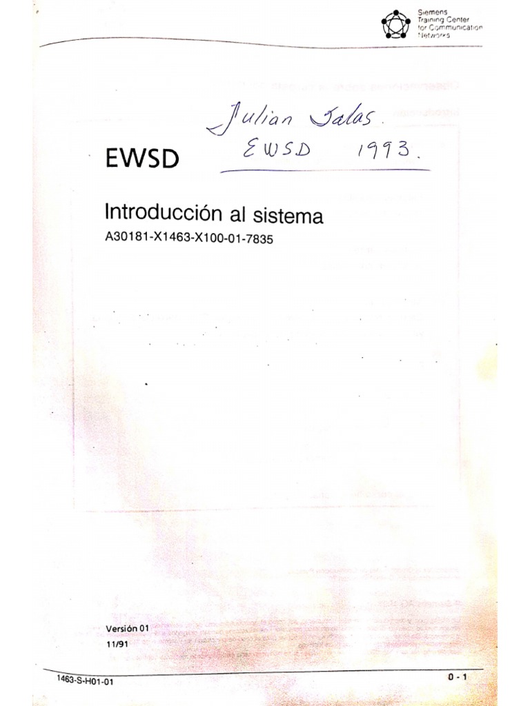 EWSD SIEMENS Cap1 | PDF