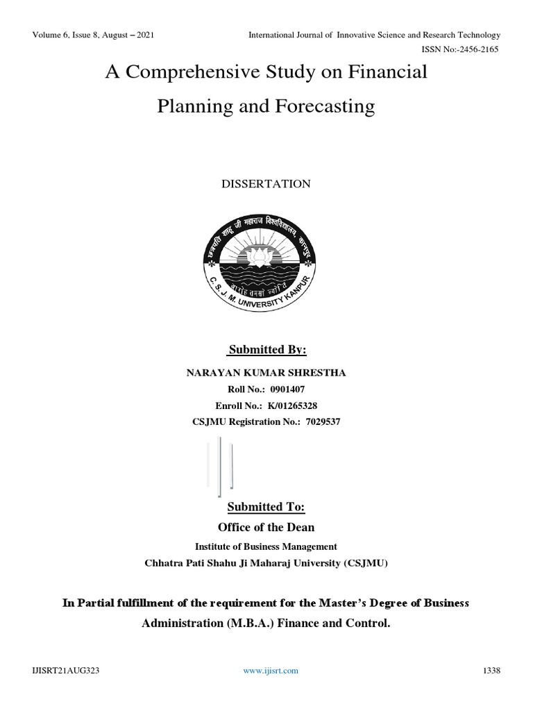 Financial Planning and Forecasting Study | PDF | Net Present Value ...