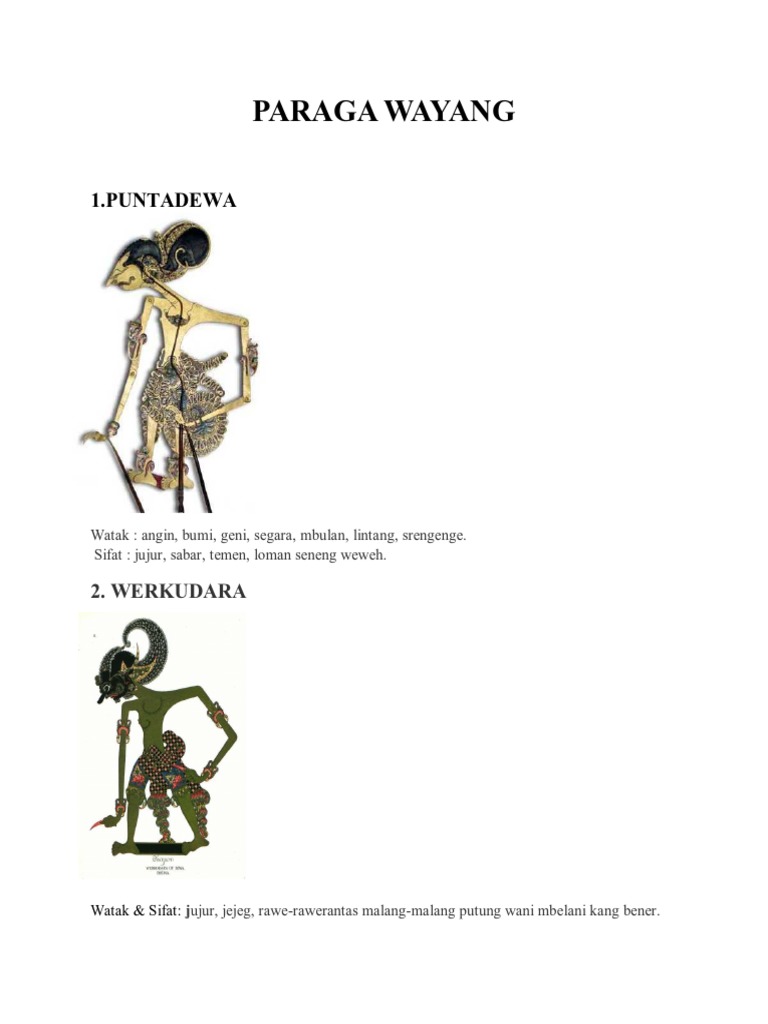 Paraga Wayang | PDF