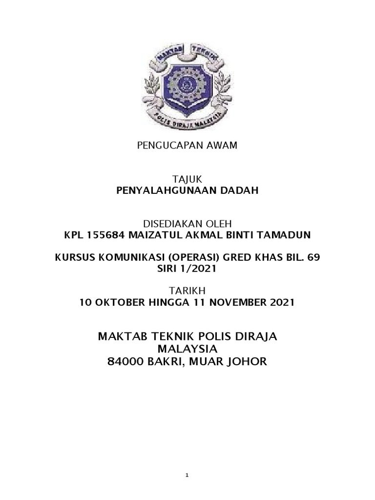 Penyalahgunaan Dadah | PDF
