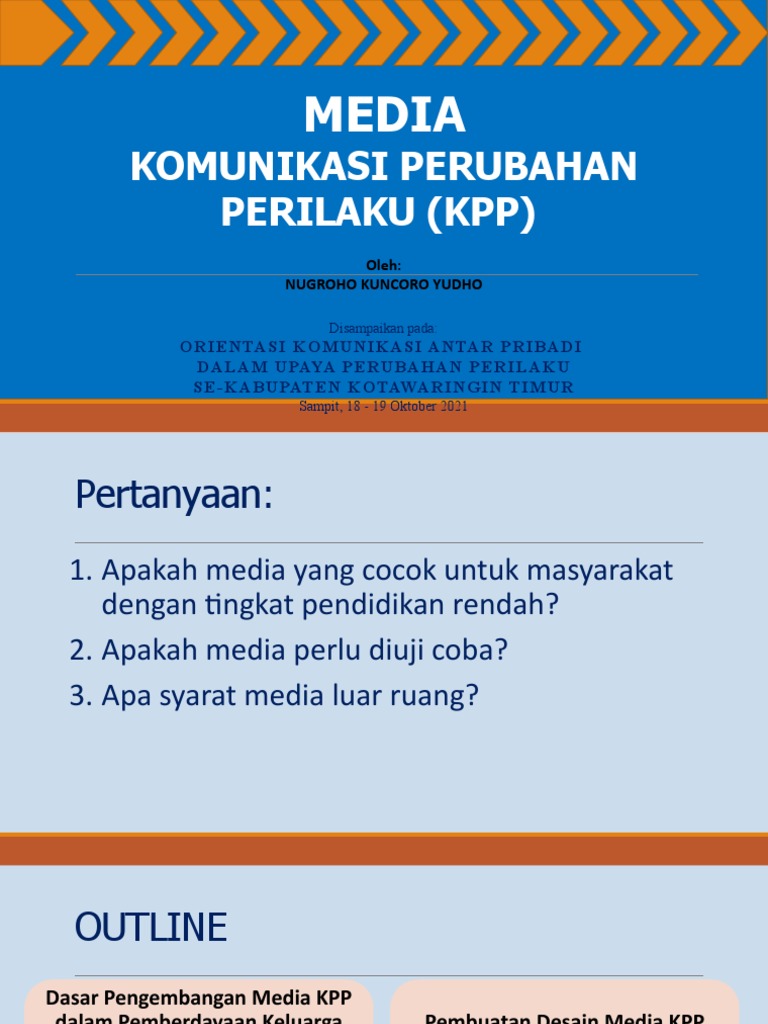 Media Komunikasi Perubahan Perilaku (KPP) | PDF