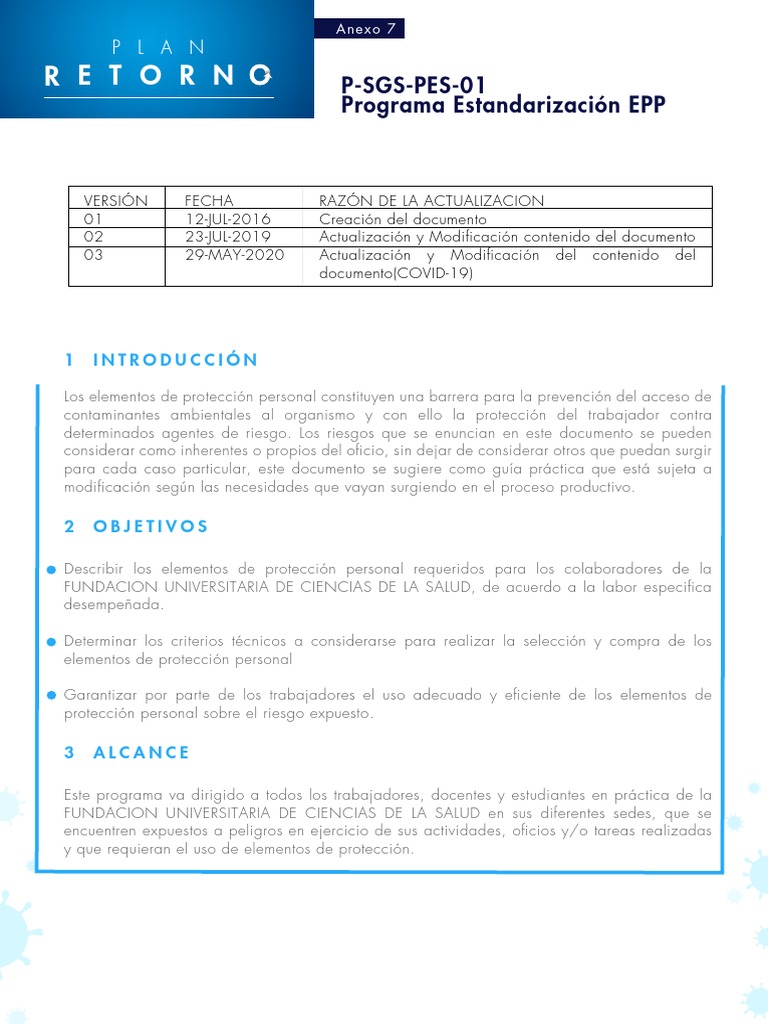 Anexo-7 Programa de Epp | PDF | Guante | Presupuesto