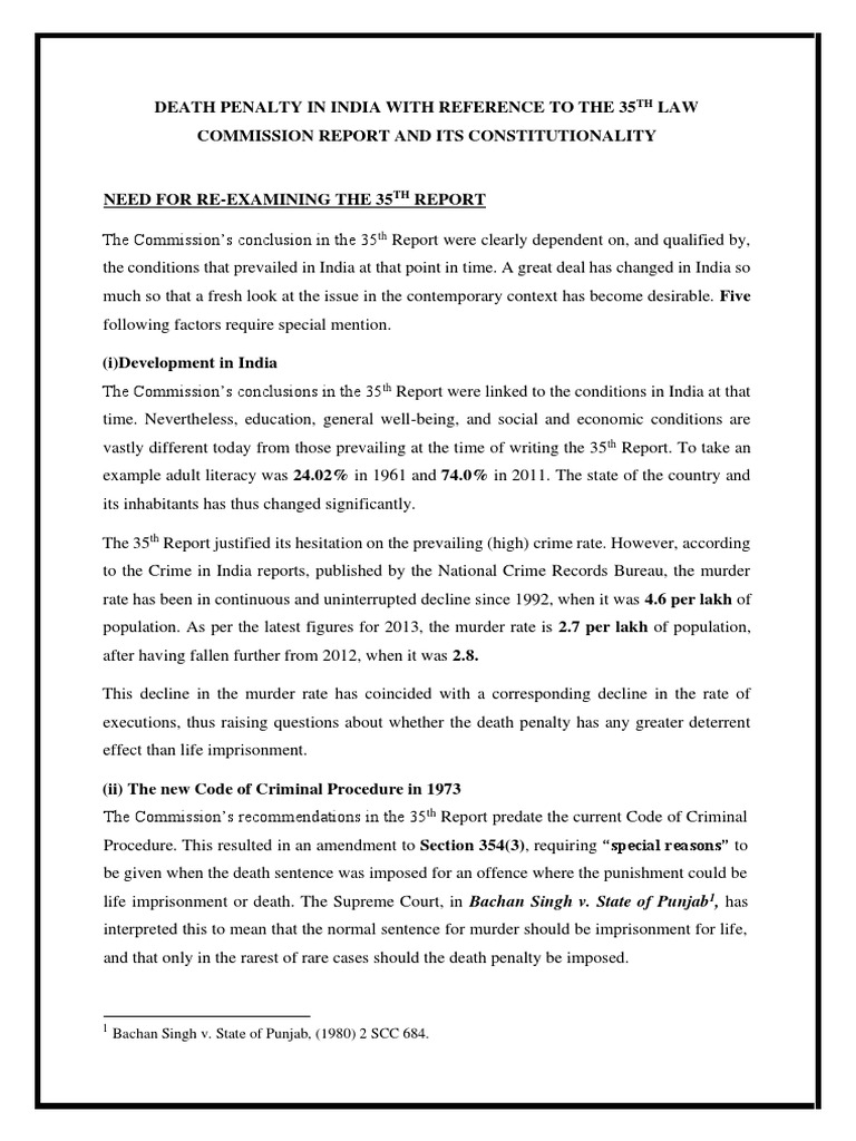 Reassessing India's Death Penalty Laws | PDF | Capital Punishment ...