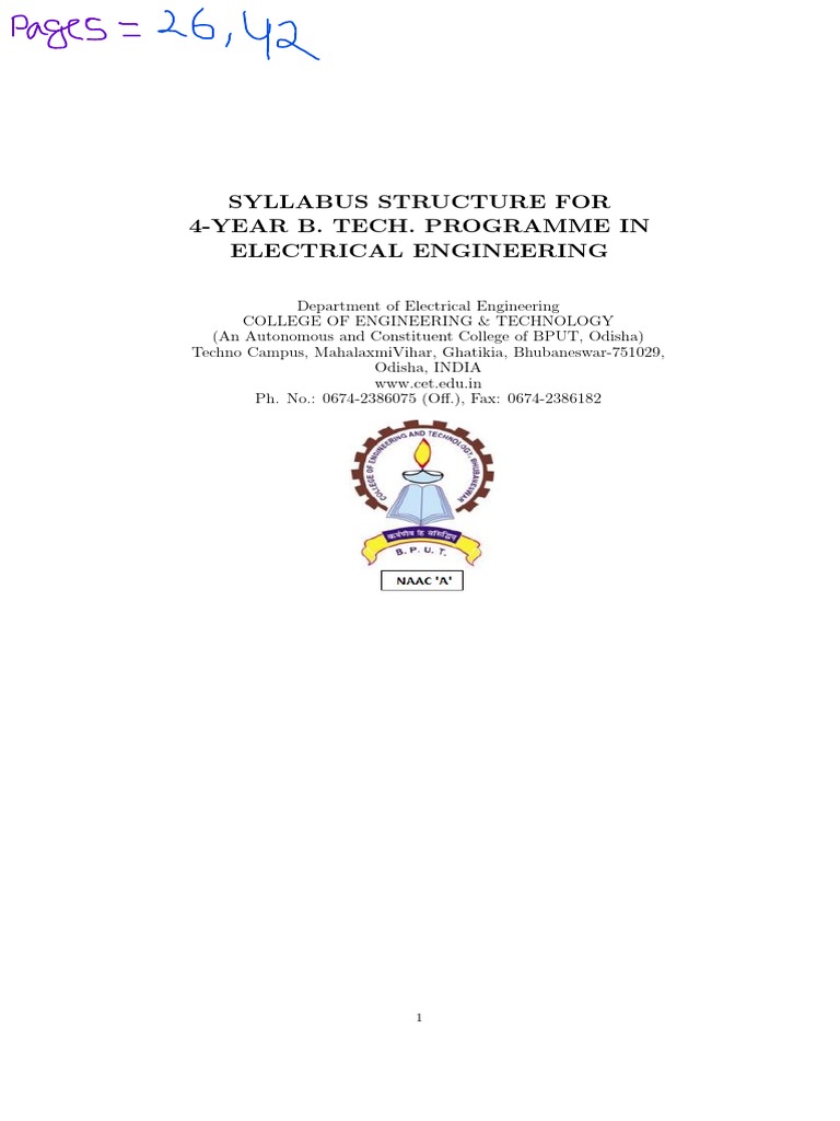 Btech SYLLABUS | PDF | Electrical Network | Eigenvalues And Eigenvectors