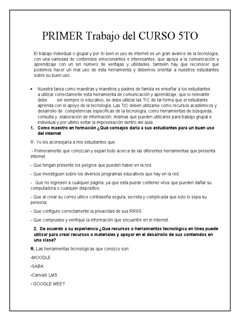 Curso Tacfi - Epcv - Primer Año-Esfmpoc | PDF | Internet | Aprendizaje