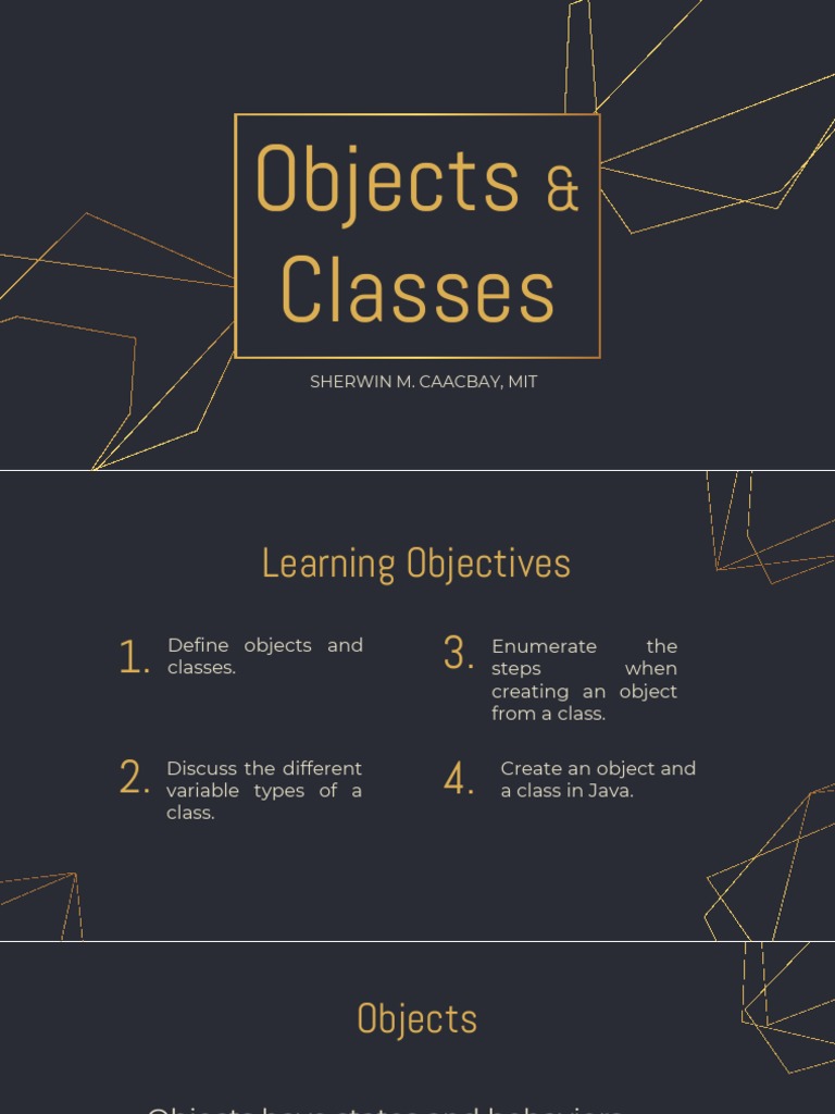 3 1 Basic Of Objects And Classes Pdf Programming Constructor 6683