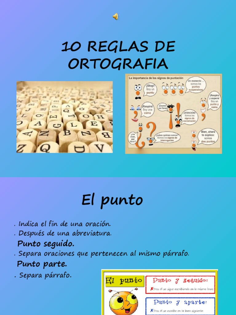 10 Reglas de Ortografia | PDF