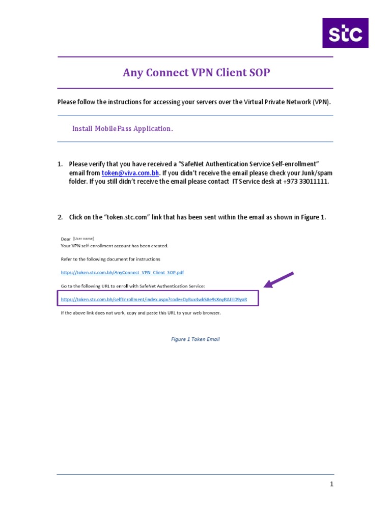 Any Connect VPN Client Sop: Install Mobilepass Application | PDF ...