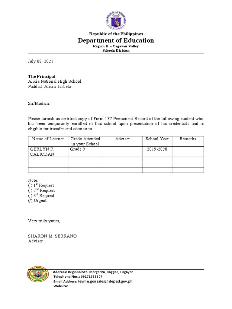 Department of Education: Republic of The Philippines | PDF