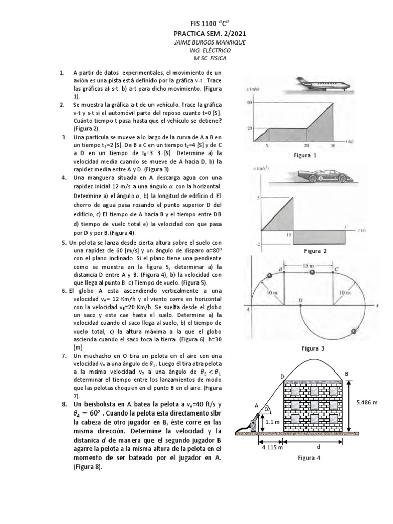 Practica de Cinematica | PDF | Velocidad | Cinemática