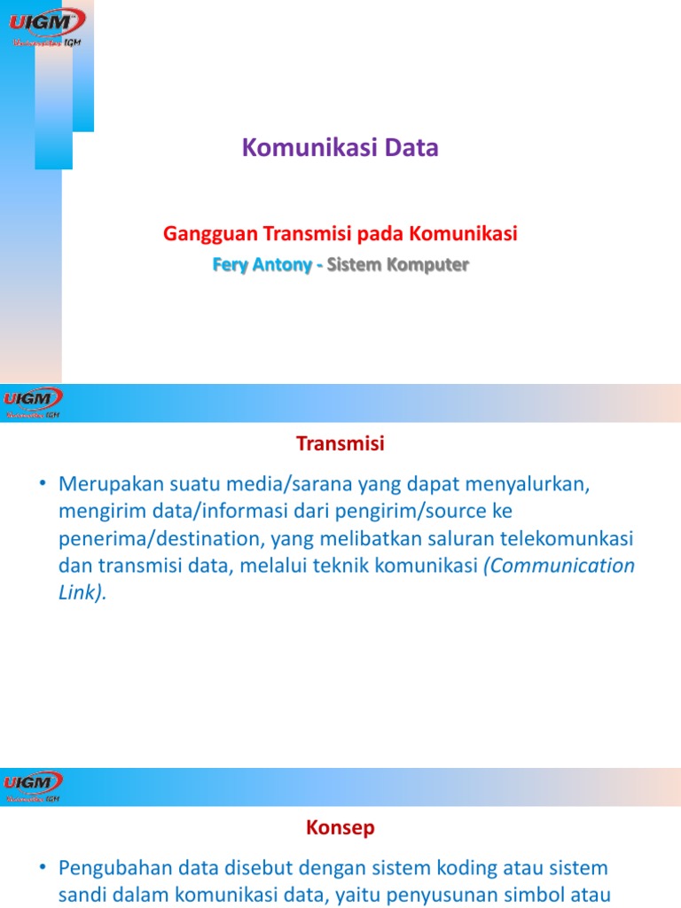 Komunikasi Data dan Gangguan Transmisi | PDF