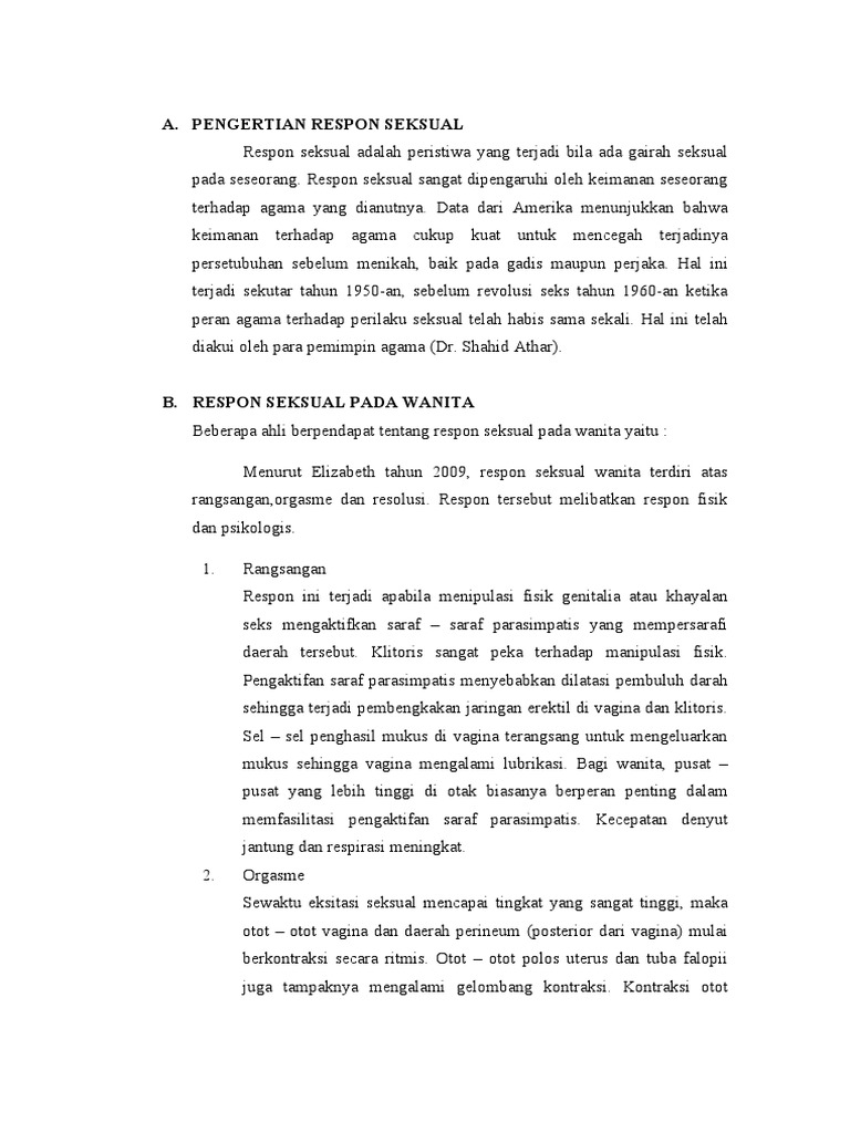 Pengertian Respon Seksual | PDF