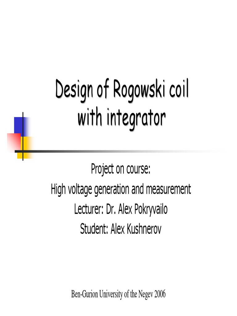 Design of Rogowski Coil With Integrator | PDF | Operational Amplifier ...