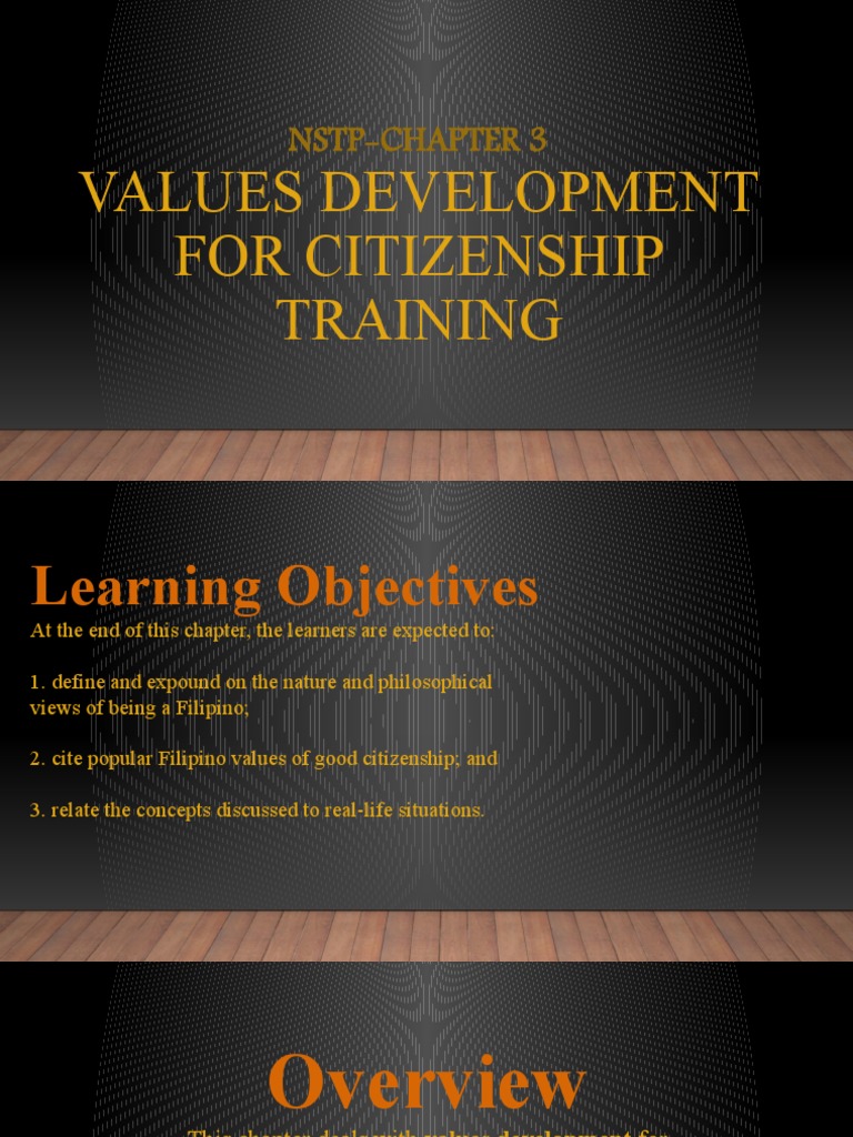 Nstp-Chapter 3: Values Development For Citizenship Training | PDF ...