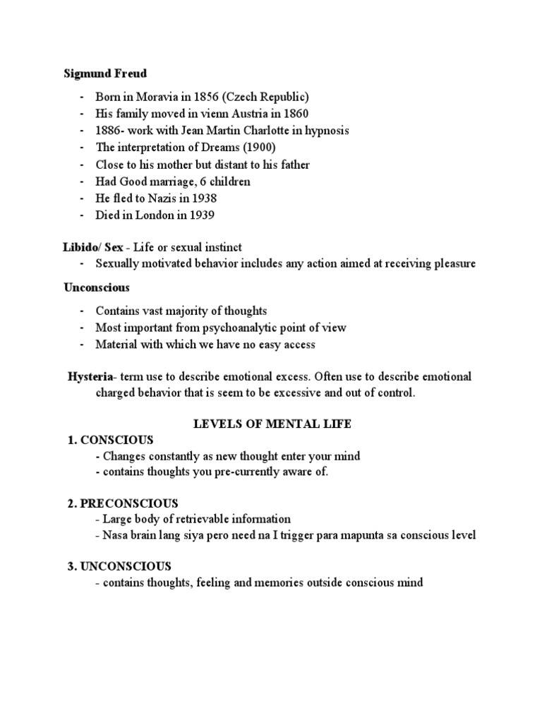 Sigmund Freud Topic 2 | PDF | Id | Unconscious Mind