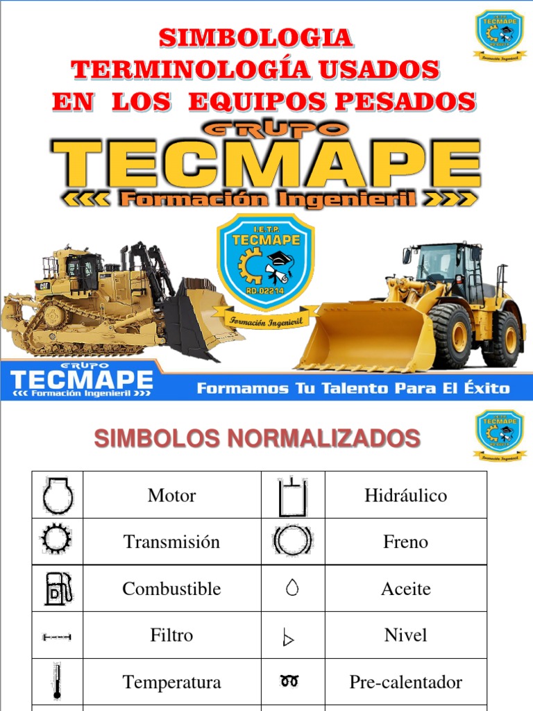 Curso Simbologia Terminologia Maquinaria Pesada TECMAPE | PDF | Transmisión (Mecánica) | Presión
