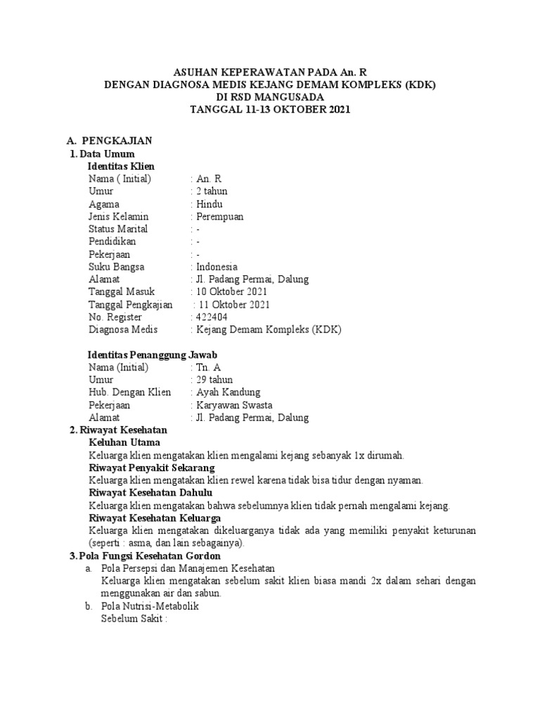 Askep KDP (KDM KDK | PDF