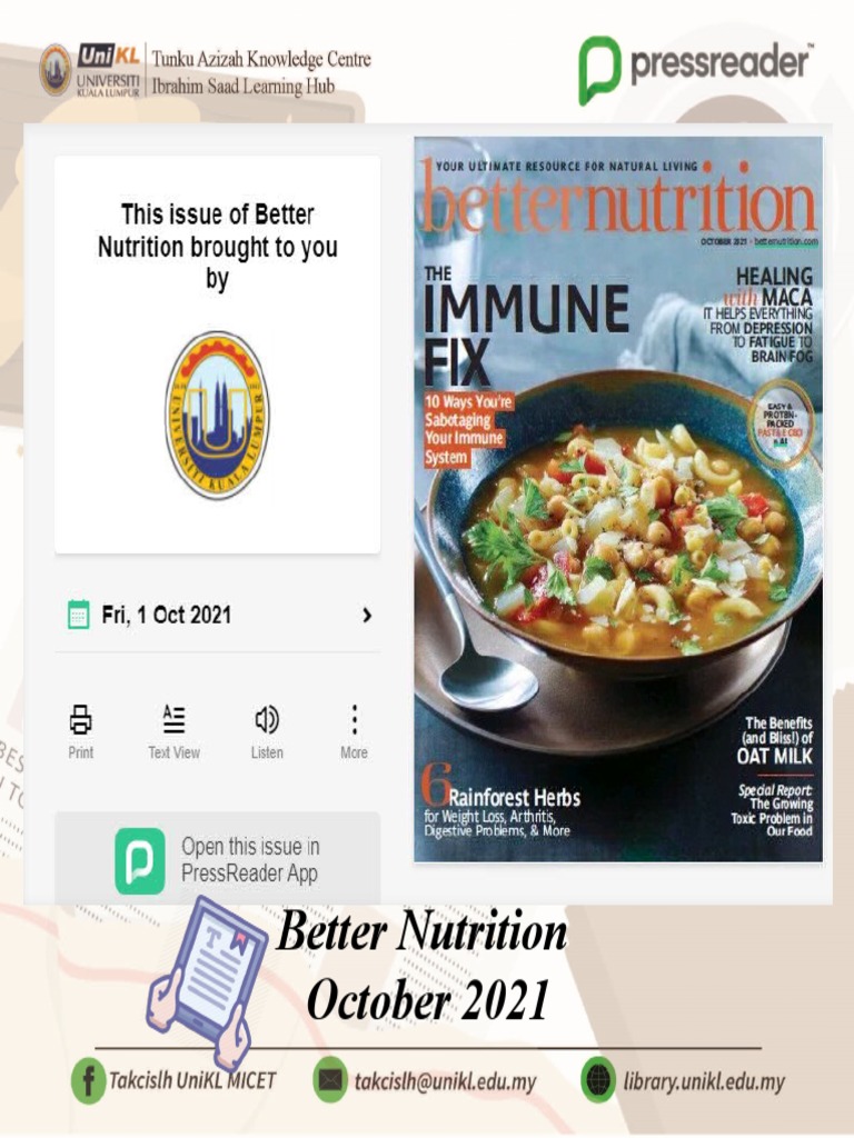 Article Magazine Better Nutrition October 2021 | PDF | Foods ...