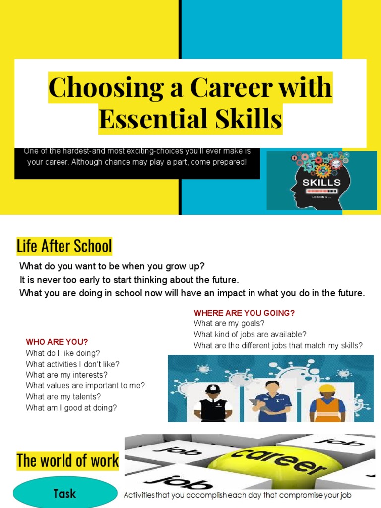 Choosing A Career With Essential Skills | PDF | Employment | Communication