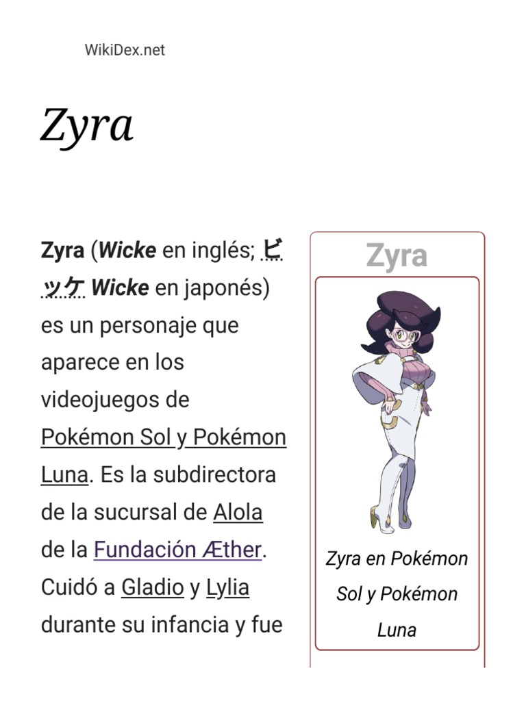 Zyra - WikiDex, La Enciclopedia Pokémon | PDF | Parasitismo