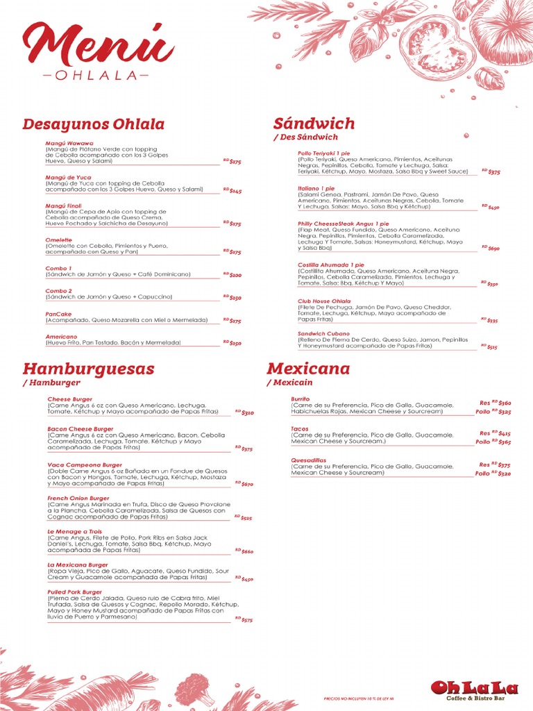 Ohlala Menu 6 | PDF
