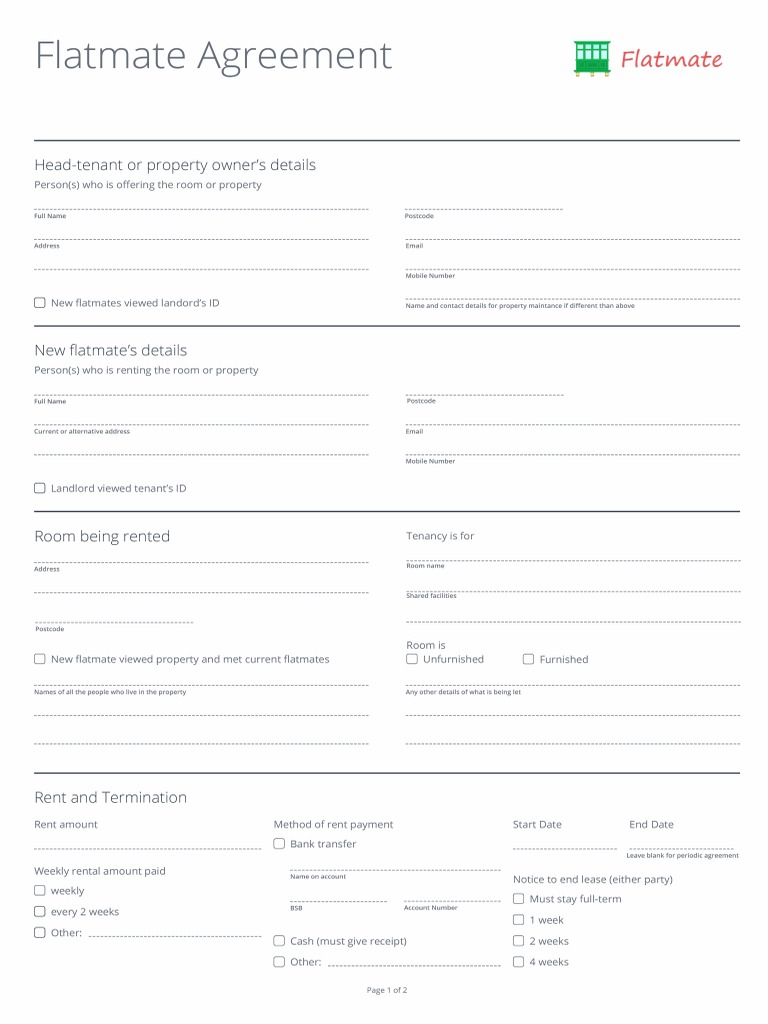 Flatmate Agreement | PDF