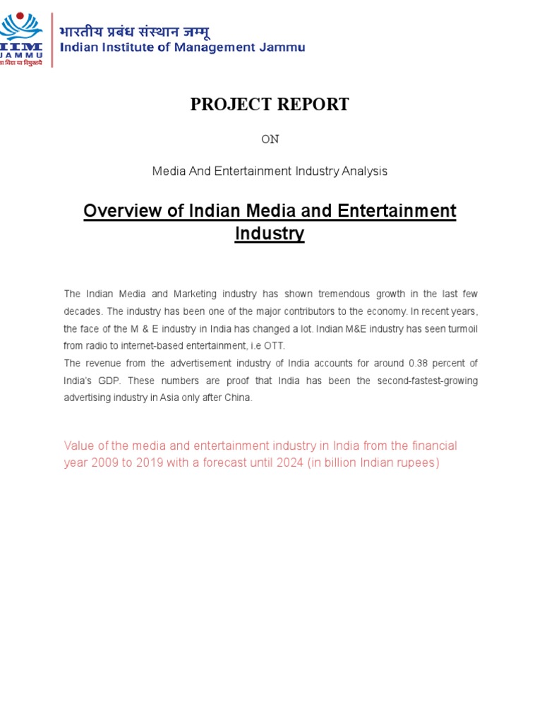 Overview Media and Entertainment Industry | PDF | Economic Growth ...