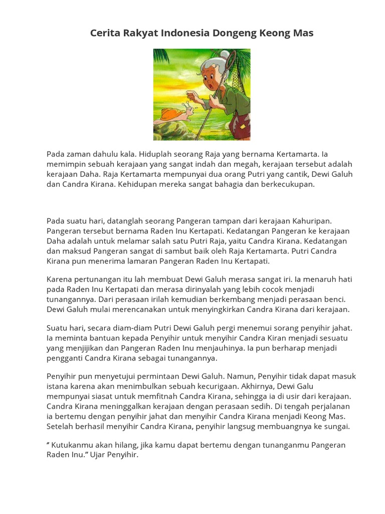 Dongeng-Keong Mas | PDF